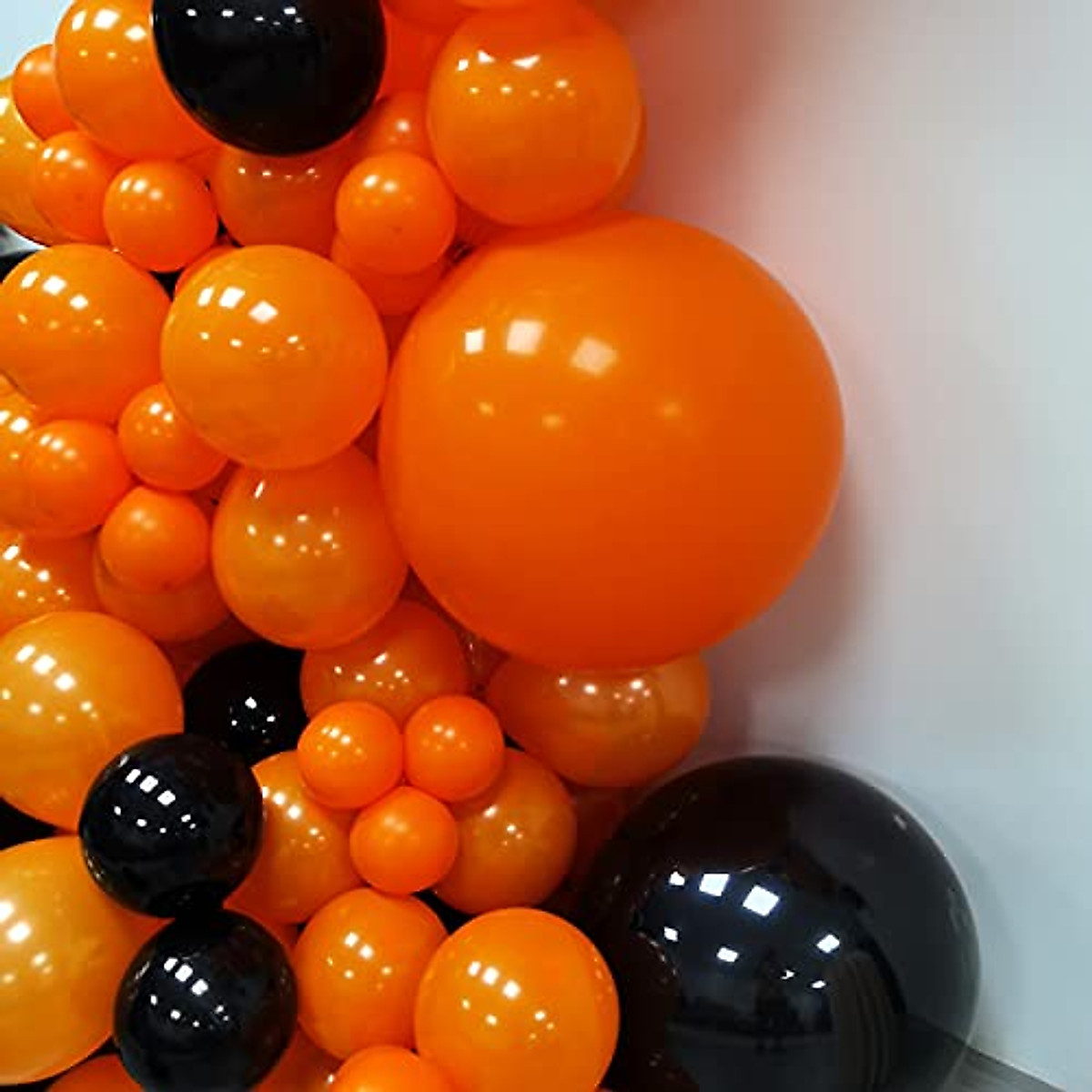 MOXMAY Orange Black Balloon Garland 163 Pcs 18In 12In 10In 5In Latex Balloons Arch Kit for Halloween Baby Shower Bridal Shower Birthday Party Decors (Orange Black)