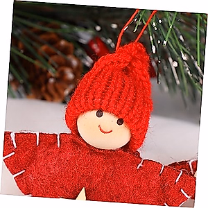 BESPORTBLE 1 Pair Plush Doll Christmas Tree Decorations Christmas Decorations Santa Claud Doll Pendant Christmas Ball Ornaments Xmas Hanging Christmas Felt Ornament Christmas Pendants Log