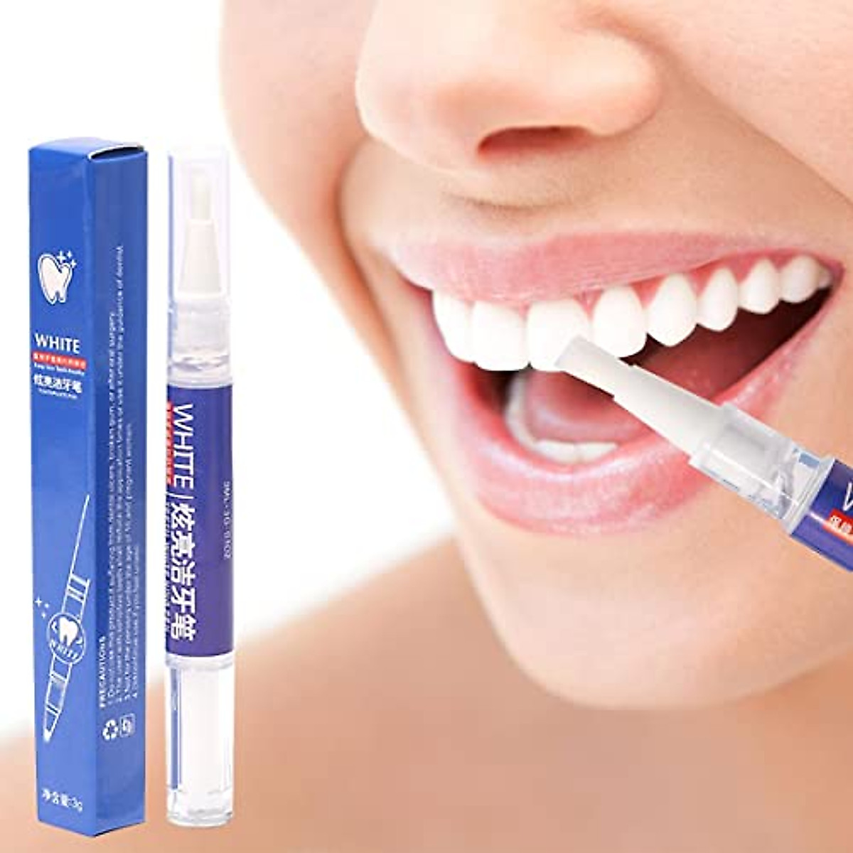 Teeth Whitening Pen, Teeth Stain Remover to Whiten Teeth Effective＆Painless,No Sensitivity，Portable Teeth Whitener Tooth Paint, Easy to Use, Beautiful White Smile 5PCS