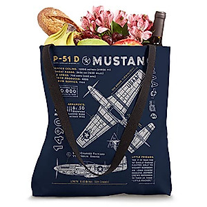P-51 Mustang | North American Aviation Vintage Fighter Plane Tote Bag