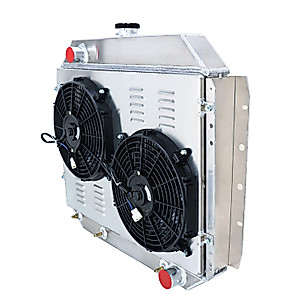 FonGoff 4 Row Radiator Shroud Fan Compatible with 1966-1979 Ford Bronco Truck F100 F150 F250 F350 V8