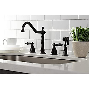 Kingston Brass KS1795PKLBS Duchess Widespread Kitchen Faucet, Oil Rubbed Bronze