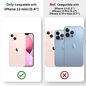 Caka Case Compatible for iPhone 13 Mini Glitter Phone Case Girly Women Bling Sparkle Flowing Floating Quicksand Waterfall Clear Soft TPU Case Cover for iPhone 13 Mini (5.4 inches) (Blue Purple)