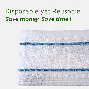 Flammi Semi-Disposable Microfiber Mop Pads Compatible with Shark S1000 S1000A S3250 S3251 S3101 SK410 SK435CO SK460 SK140 SK141, 30 Pack