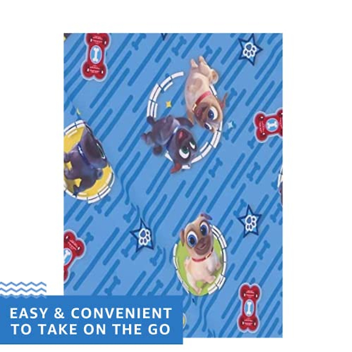 Disney Puppy Dog Pals - Blue, Grey, Yellow and Red Preschool Nap Pad Sheet