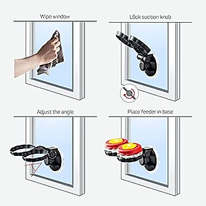 Handheld Small Glass Hummingbird Feeders (Set of 2) with Window Suction Mount Base - Window/Handheld or Tabletop Mini Hummingbird Feeders for Outdoors