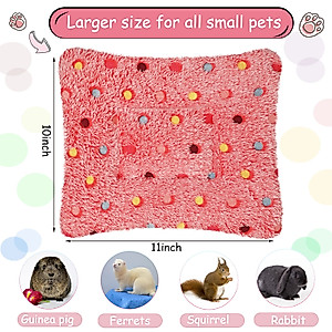 Jetec 3 Pcs Bunny Beds Guinea Pig Beds Soft Bunny Mats Warm Guinea Pig Mat Small Animal Winter Bed Pads Fleece Sleeping Pads for Indoor Rabbit Hamster Squirrel Hedgehog Chinchilla Ferret(Dots)