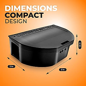 8 Pack - Mouse Bait Stations – Mice, Chipmunk or Small Rodent Traps – Reusable Indoor Rodent Control Bait Box