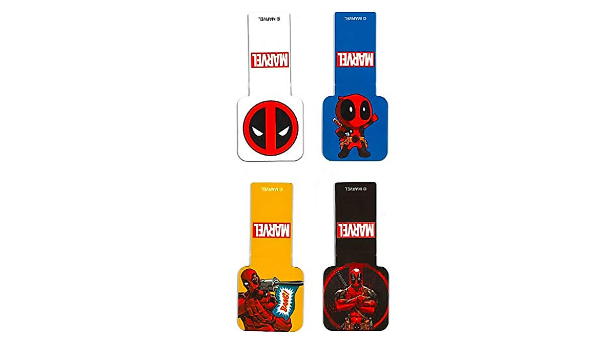 Deadpool Magnetic Bookmarks - 4-Piece Marvel Fandom Essential