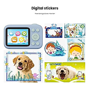 XIXIAN 1080P Digital Camera Kids Camera 12MP HD Children Digital Video Camera Kids Selfie Camera for Boys And Girls 2.4-inch LCD Screen Dual Lenses Birthday Gift Festival Gift Great Gift for Childeren