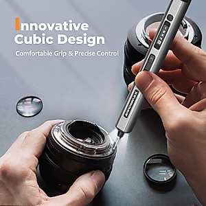 AM ARROWMAX Electric Screwdriver, 74 in 1 Mini Power Screwdriver Set w/ 70 Magnetic Bits, 5 Torque Modes, Red Dot, IF Winning Design, Rechargeable Small Cordless Screwdriver for Phone, DIY (SES ULTRA)