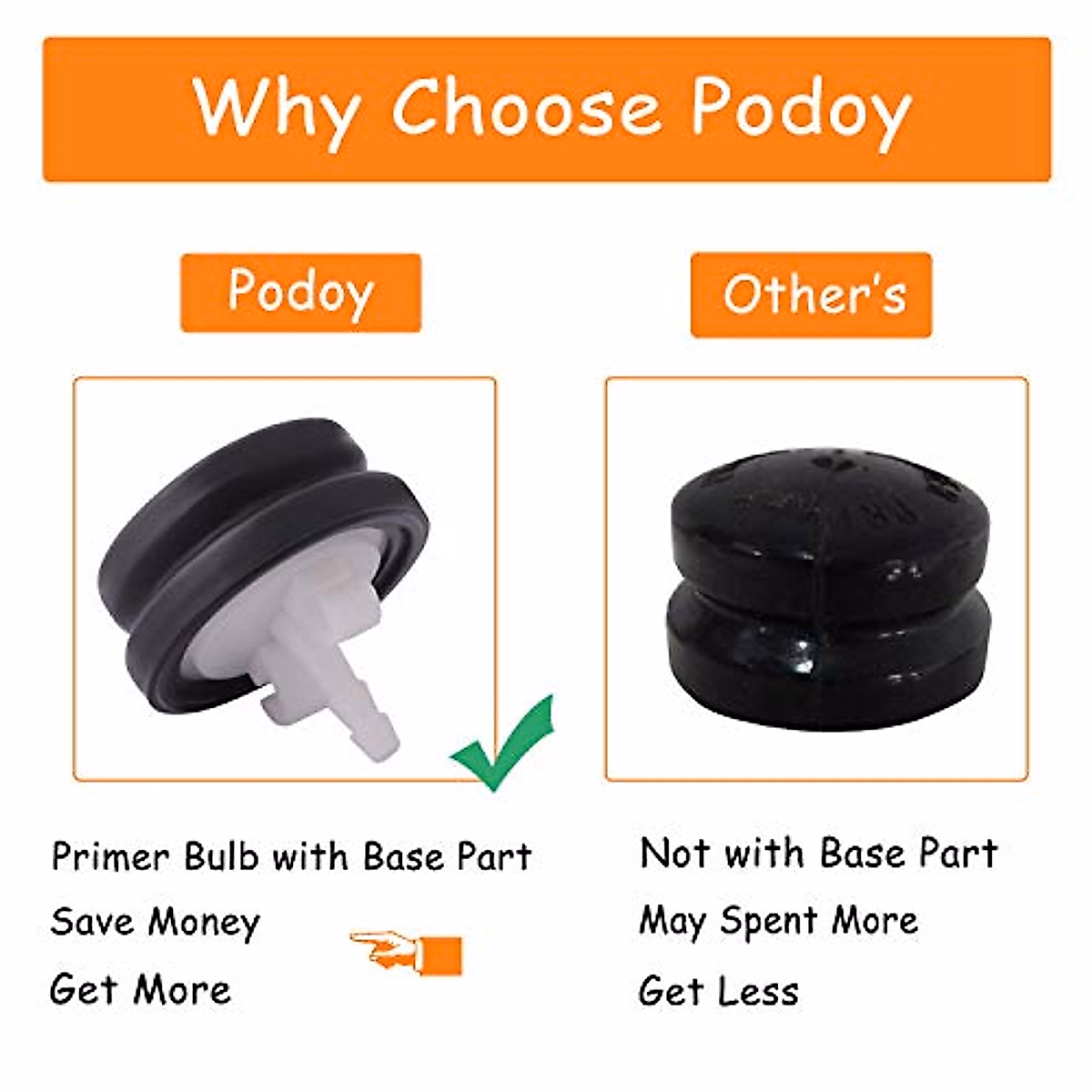 667460 Primer Bulb for Compatible with Toro Lawn-BOY 66-7460 Replacement Stens 120-440, CCR-3650, CCR-1000, CCR-2000, FSL90-0071 Snowblower Parts (5 Pack)