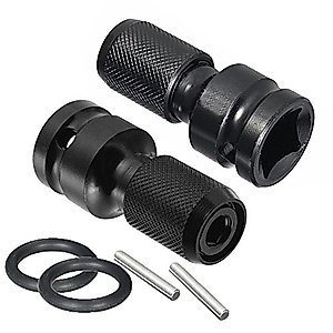 Yakamoz Quick Release 1/2-Inch Square Drive to 1/4-Inch Hex Female Socket Adapter Converter Chuck Adaptor for Impact and Ratchet Wrenches