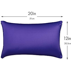 12" x 20" Throw Pillow – Dark Lavendar: 1 PCS Luxurious Premium Microbead Pillow With 85/15 Nylon/Spandex Fabric. Forever Fluffy, Outstanding Beauty & Support. Silky, Soft & Beyond Comfortable