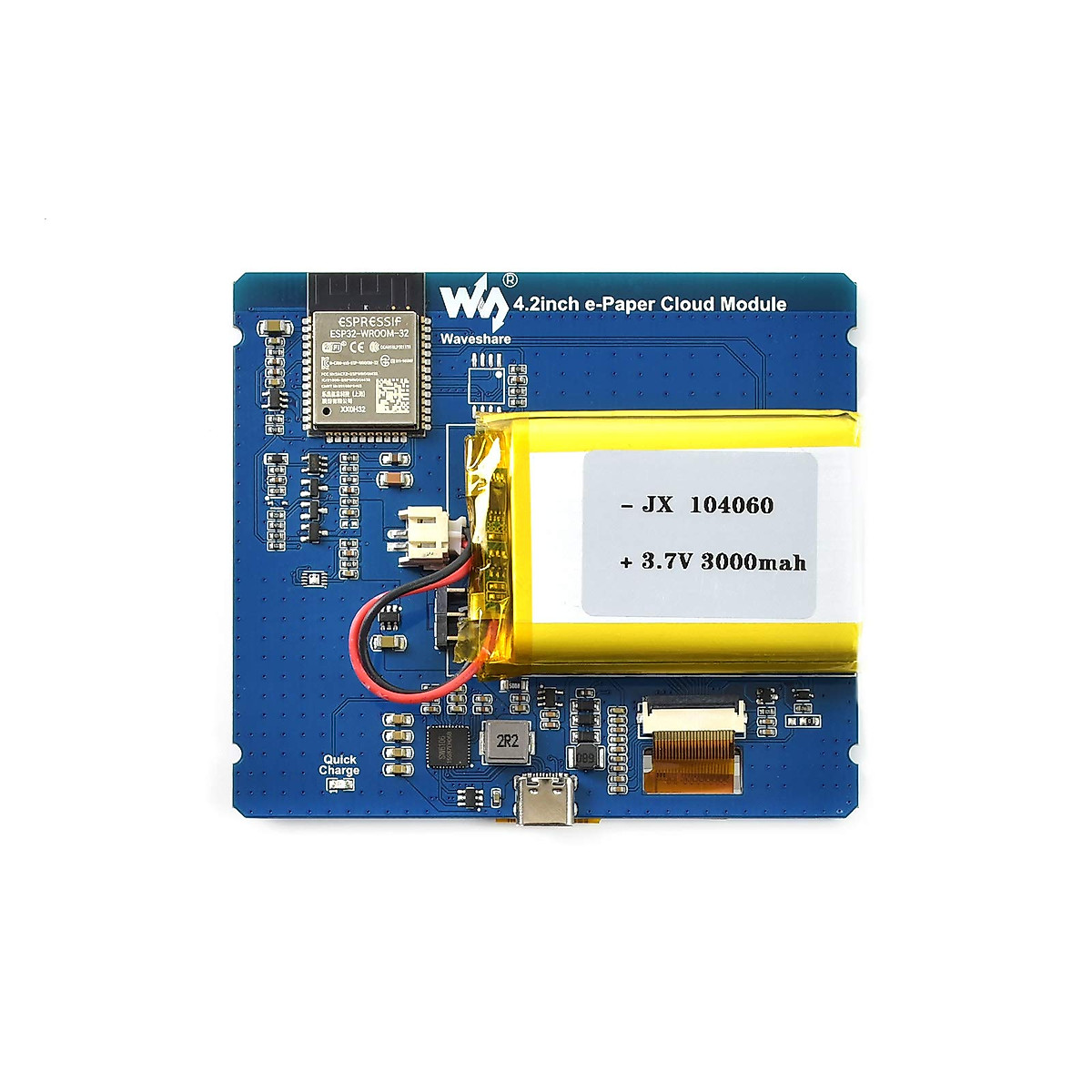 waveshare 4.2inch E-Paper Cloud Module 400×300 Pixels with Low Power Consumption WiFi Connectivity Wide Viewing Angle