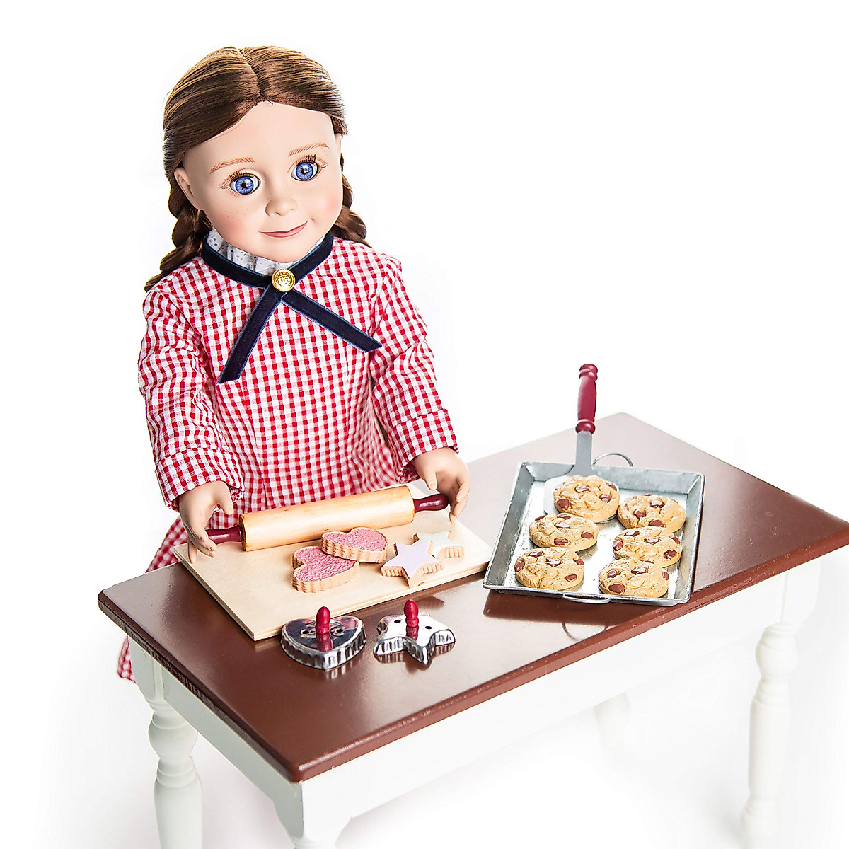 THE QUEEN'S TREASURES 18 Inch Doll Food Accessories,16 Piece Authentic Cookie Baking Set with Cookies About Baking Tools, Compatible with American Girl Pastry Bake Shop & Kitchen Furniture