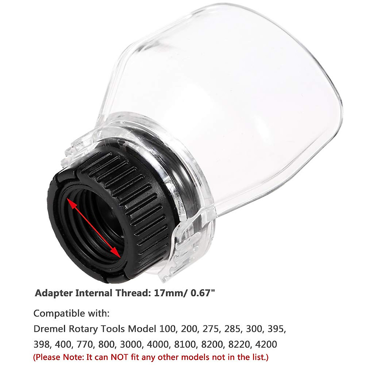 Yakamoz Pack of 4pcs Rotary Tool Shield Metal Cutting Sanding Polishing Debris and Sparks Redirect Cover Attachment Kit Accessories for Rotary Grinder Tools 3000 4000 8200 8220