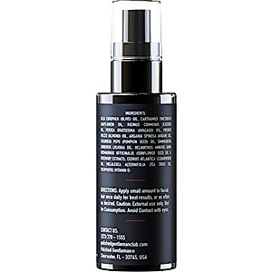 Beard Growth Oil for Men with Cedarwood and Tea Tree Oil - Easy Beard Dispenser and Pump for Mens Beard Care - Sulfate Free Beard Softener - Thickening Beard Exfoliator for Men (2oz)