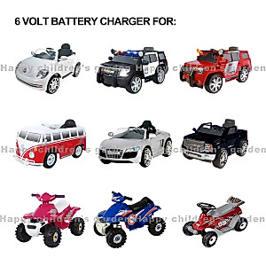 6V Charger for 6V Kids Ride On Car,7V0.8A for 6 Volt Battery Charger for Kid Trax Disney Princesse Toddler Quad Disney’s Frozen Minnie Kid trax Moto ATV Audi R8 Spyder BMW X6 i8 Avigo Mini ATV GMC