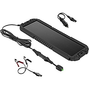 Sunway Solar Panel Car Battery Trickle Charger & Maintainer 5W 12V Solar Power Charger kit Portable Waterproof for Automotive RV Marine Boat Truck Motorcycle Trailer Tractor Powersports Snowmobiles