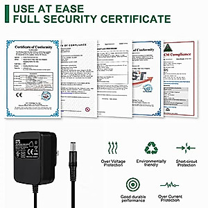 FITE ON 9V AC Adapter Replacement for Grass Shears 7.2V Electric Trimmer 2 in 1 Cordless Garden Tools Hedge Trimmer Battery Charger Power Supply Cord UL Listed