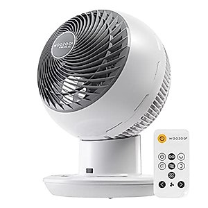 IRIS USA WOOZOO Oscillating Fan, Vortex Fan, DC Motor Quiet and Eco Friendly, Remote Equipped 8-in-1 Fan w/ Timer/ Multi Oscillation/ Air Circulator/ 10 Speed Settings, Large White