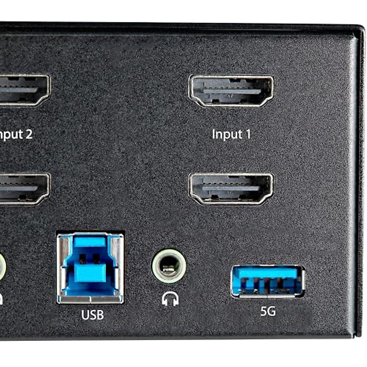 StarTech.com 2 Port Dual Monitor HDMI KVM Switch - 4K 60Hz Ultra HD HDR - Desktop 4K HDMI 2.0 KVM Switch with 2 Port USB 3.0 Hub (5Gbps) & 4X USB 2.0 HID, Audio - Hotkey Switching - TAA