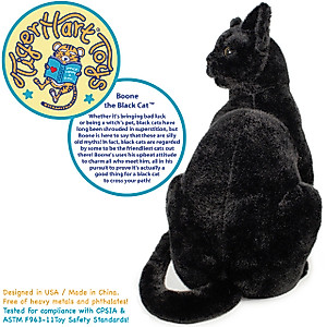 TigerHart Boone The Black Cat - 13 Inch Stuffed Animal Plush