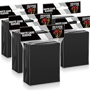 500 Pcs Black Card Sleeves Toploaders for Trading Card, Matte Card Sleeves Deck Card Protectors Compatible with Baseball Cards, Sports Cards, Game Card