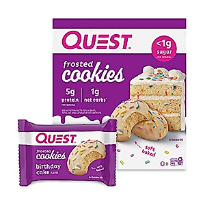 Quest Nutrition Birthday Cake Frosted Cookies, 8 Count (Pack of 3)