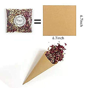 Confetti Dried Flowers and Petals - 100% Natural Wedding Confetti Dried Flower Petals Pop Wedding and Party Decoration Biodegradable Rose Petal Confetti (36)