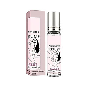 Pheromones Infused Essential Oil Perfume Cologne - Unisex for Women/Men, Refreshing & Long-Lasting Light Fragrance Pheromone Perfume Roll On Perfume Party Perfume 10ml, 0.34 Oz (Sweet)