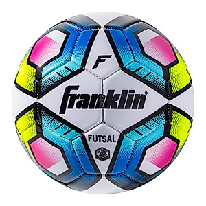 Franklin Sports Futsal Ball - Low Bounce Futsal and Indoor Soccer Training Ball - Heavy Indoor + Outdoor Futsal Ball - Size 3-6 Pack with Pump