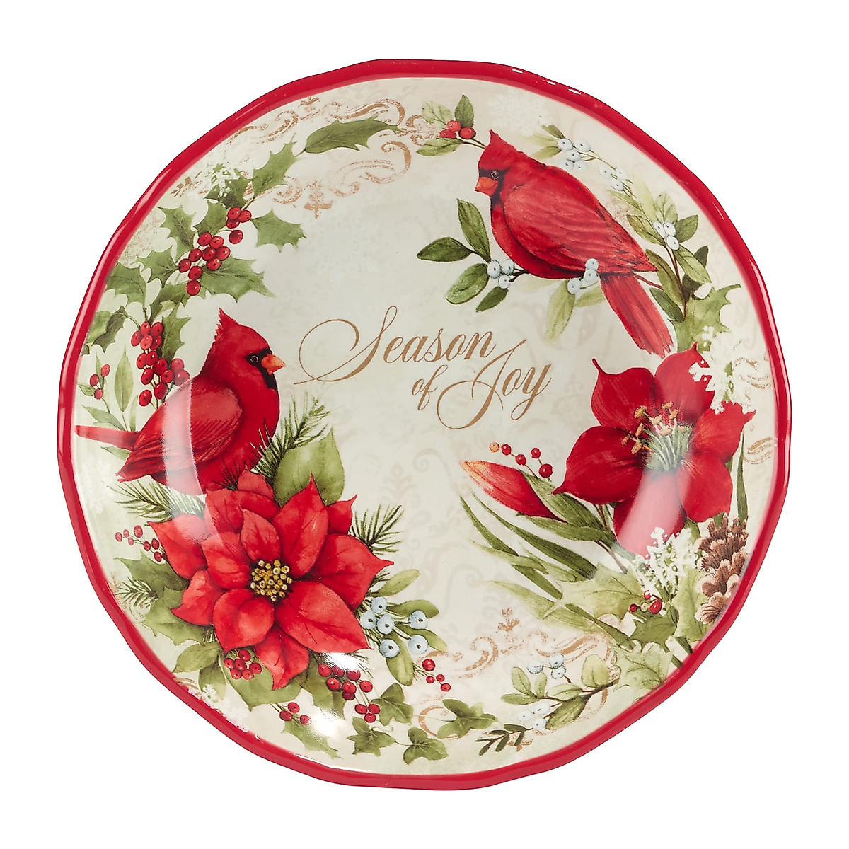 Certified International Winter's Medley 8" Soup/Cereal Bowls, Set of 4