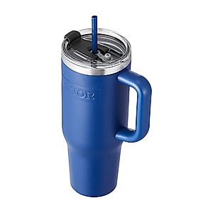 VEVOR 40 oz Insulated Water Bottle, Stainless Steel Sports Coffee Cup with Lid, Handheld Travel Coffee Mug Double Walled, Camping Hydration Flask Leakproof, for Indoor/Outdoor School, Work, Blue