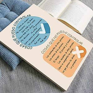 LOLUIS Mental Health Educational Poster, Therapy Counselor Office Classroom Wall Art Decor, Spanish Circle of Control Poster (Unframed 11"x17", Cosas Que Puedo Controlar)