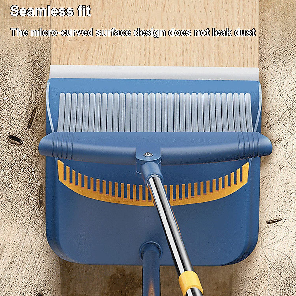 RUNLAIKEJI Broom and Dustpan Set, Broom and Dustpan Set with Long Handle, Broom and Dustpan Set for Home, Kitchen Broom and Dustpan Set, Broom Dustpan, for Home Kitchen Lobby Floor Cleaning Supplies