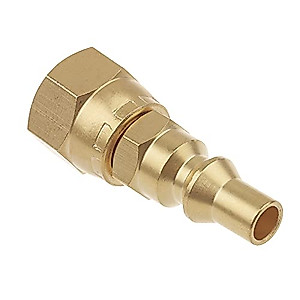 Timsec 1/4'' Male Propane Quick Connect Fittings, 3/8" Female Flare to 1/4" Gas Grill LP Quick Connect with 33ft PTFE Gas Line Pipe Thread Tape for Low Pressure Gas Appliance, Heater, Fire Pit and RV