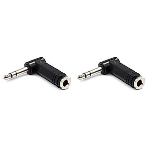 HOSA GPP-273 1/4" TRS to 1/4" TRS Right Angle Adaptor (Pack of 2)