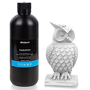 3D Printer Resin - 405nm Standard Resin, LCD Rapid UV Curing 3D Printing Resin – High Precision & Rapid Photopolymer for SLA 3D Printer (White, 1KG)