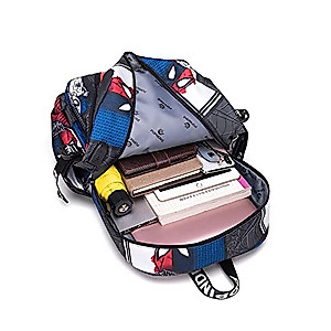 CHXIAOX Laptop Backpack Travel Bag for Men Women, Street Fashion Business Hiking Waterproof Bag with USB Port 17" - Green Camo Shark