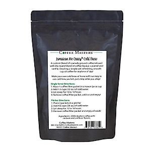 Coffee Masters Cold Brew Jamaican Me Crazy Coffee, Single Serve, Jamaican Me Crazy, 10 Oz