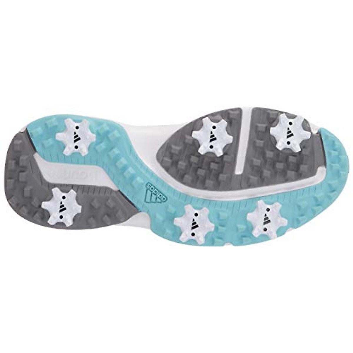 Adidas Golf Shoe, White/Grey/Hazy Sky, 2.5 US Unisex Big Kid