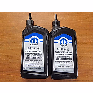 Mopar Two Quarts SAE 75W-140 Synthetic Gear & Axle Lubricant New OEM