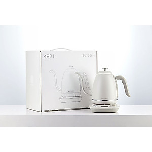 BUYDEEM K821 Electric Gooseneck Kettle with Variable Temperature Control, Pour Over Coffee Tea Kettle, Durable 18/8 Stainless Steel, Auto Keep Warm & Built in Brewing Timer, 0.8L