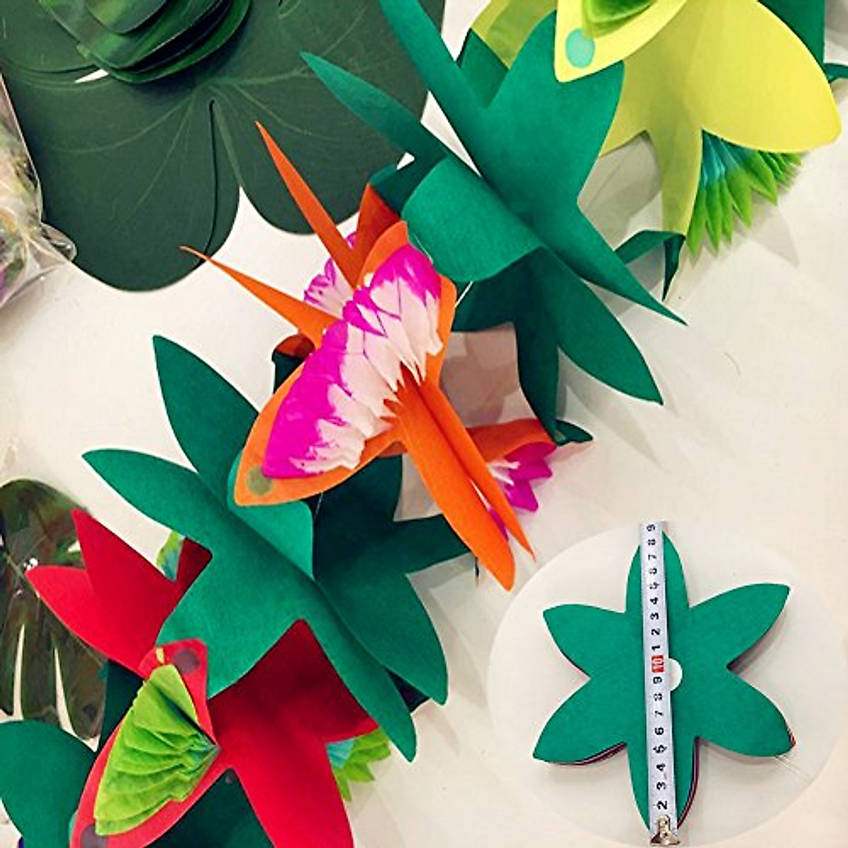 Tropical Tissue Flower Garland 3Pack - 12 Ft Vivid Party Decor