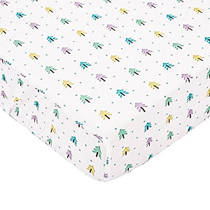 Brandream Dinosaur Crib Bedding Set 3-Piece Babay Boy Nursery Set Woodland Theme | Includes Baby Blanket, Crib Sheet, Crib Bed Skirt