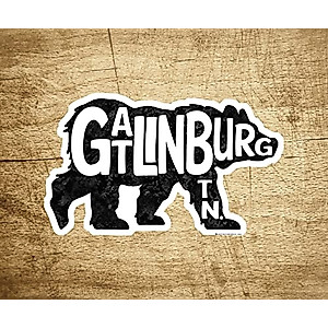 Gatlinburg Tennessee Bear Vinyl Sticker Decal 3.75" Great Smoky Mountains National Park