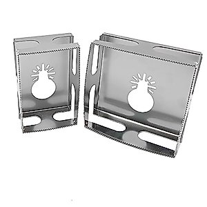 One Step in Place Square Slot Cutter, 2 Pcs Steel Sleeve Slotting Knife Square Rectangular Milling Cutter Engraving, Hole Cutting Tool for Carving Milling Sheetrock,Wood,Drywall and Voltage Box