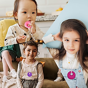 Chew Necklace for Sensory Kids Girls, Chewy Necklace Sensory Chew Toys for Adults with Autism ADHD Anxiety, Silicone Sensory Necklaces for Chewing - 3 Pack